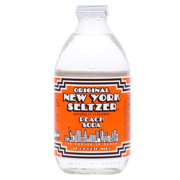 Original New York Seltzer Peach Soda 10 oz Glass Bottle Pack of 12 ...